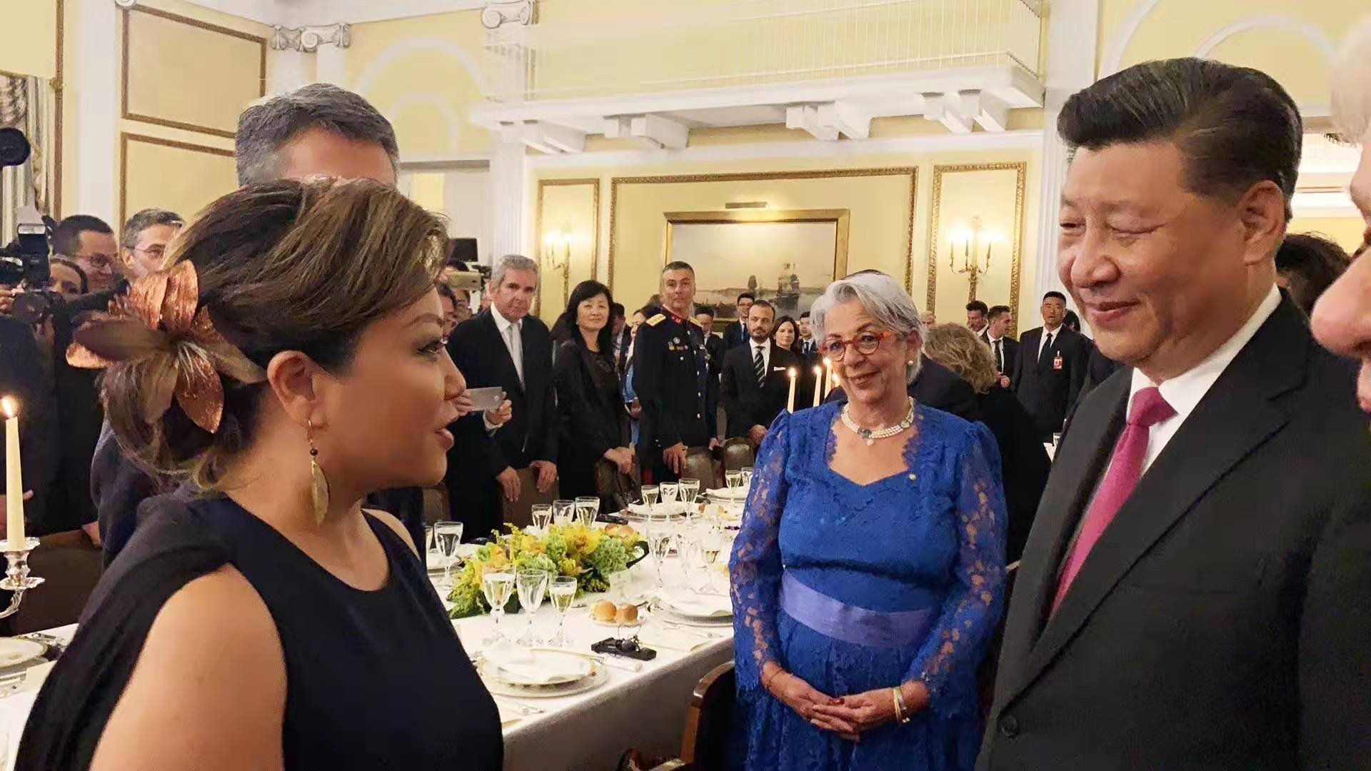 Chinese President Xi Jinping Attended Official Dinner at Presidential ...